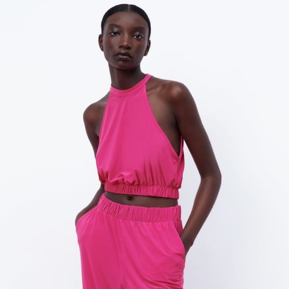 Zara | Tops | Zara Flowy Halter Top | Poshmark